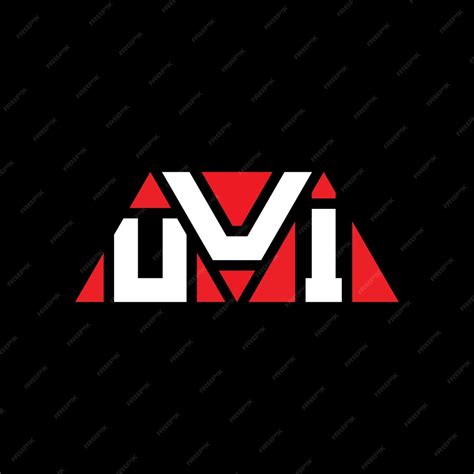 Uui Triángulo Diseño De La Letra Del Logotipo Con Forma De Triángulo
