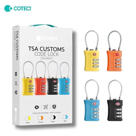 Coteci Tsa Customs Code 3 Digit Combination Lock Black Color