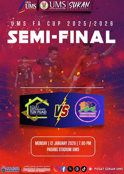 Pusat Sukan 🔥 Ums Fa Cup 20252026 🔥 Separuh Akhir 1 Hari Penentuan