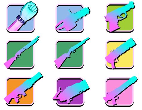 I Combined The Weapon Sprites From Doom 2 With The Weapons Hud Icon From Gta Vice City I Hope