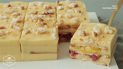 과일 커스터드 케이크 만들기 네이버 Tv