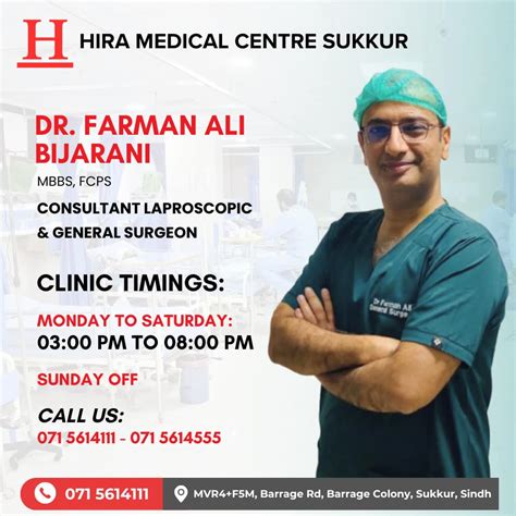 Hira We Are Honored To Introduce Dr Farman Ali Bijarani Consultant