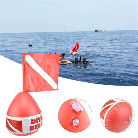 Sanwood®1 Set Buoy Ball Inflatable Heavy Duty Pvc Diver Below Flag Buoy