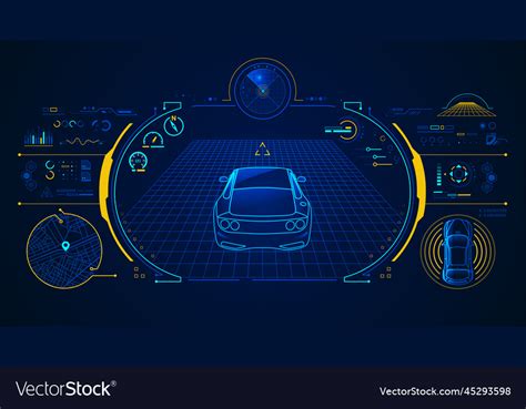Concept Of Smart Car Technology Royalty Free Vector Image