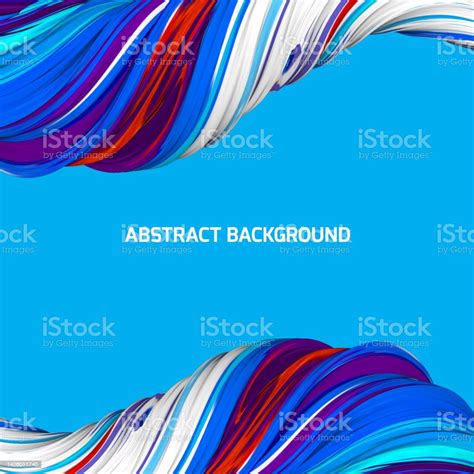 현대 다채로운 흐름 포스터입니다 파란색 배경에서 웨이브 액체 모양입니다 디자인 프로젝트에 대 한 예술 디자인입니다 벡터 일러스트