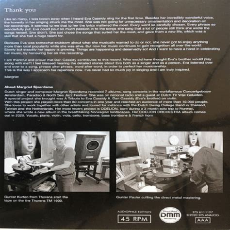 Margriet Sjoerdsma A Tribute To Eva Cassidy Vinyl Lp 45rpm Sts