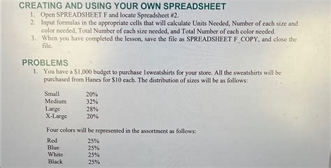 solved creating and using your own spreadsheetopen