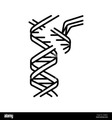 Crispr Black Line Icon Vector Isolated Element Editable Stroke Stock Crispr Black Line Icon Vector Isolated Element Editable Stroke Stock