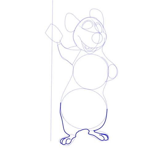 نقاشی موش سرآشپز با آموزش تصویری برای کودکان