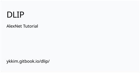 AlexNet Tutorial DLIP