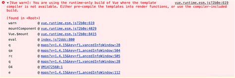 Vue报错：you Are Using The Runtime Only Build Of Vue Where The Template Compiler Is Not Available