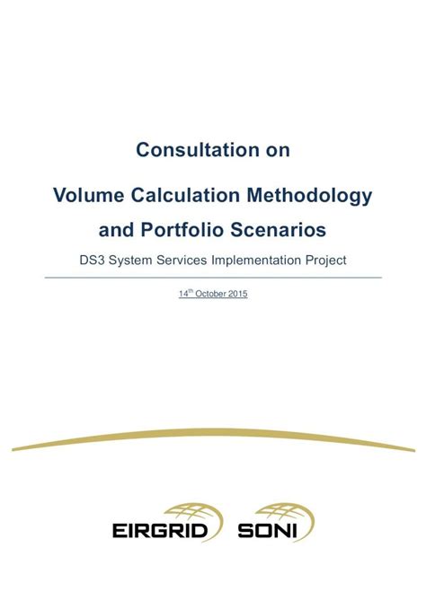 Pdf Consultation On Volume Calculation Methodology And Portfolio Dokumen Tips