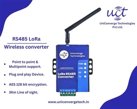 Wireless Modbus Rs485 Lora Converter Pair Uct Robotics