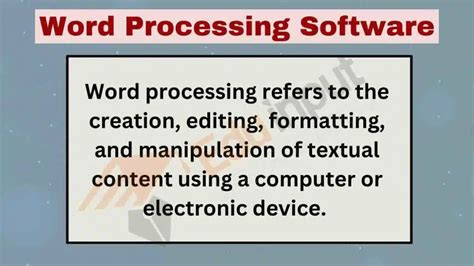 Word Processing Software Definition Advanced Word Processing