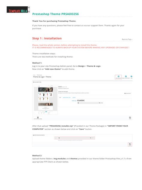 step 1 installation prestashop theme prsadd256 pdf world wide web