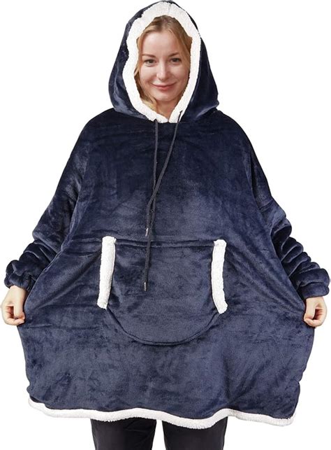 Sweat à Capuche En Polaire Sherpa Oversize Super Doux Chaud Et