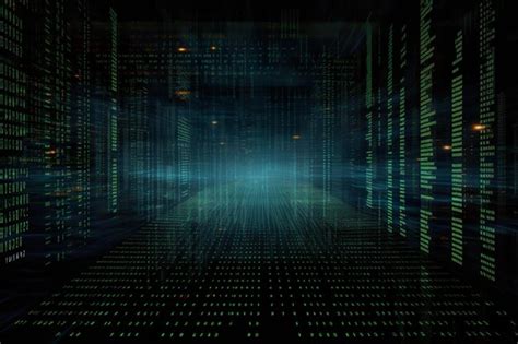 premium photo abstract binary code technology background generative ai