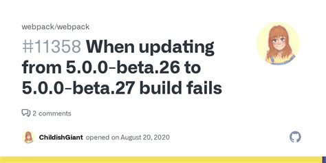 When Updating From 5 0 0 Beta 26 To 5 0 0 Beta 27 Build Fails Issue