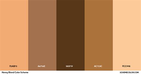 Honey Blond Color Scheme Palettes