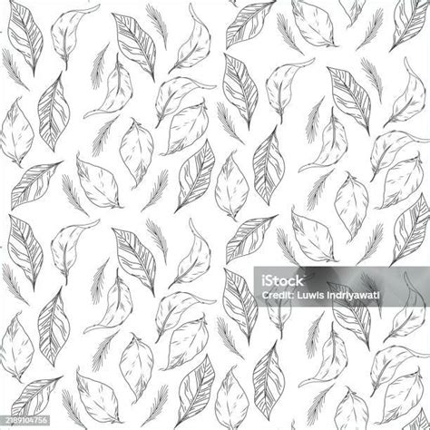 나뭇잎 벡터 패턴 배경의 완벽 한 개요 추상 완벽 한 자연 나뭇잎 패턴 일러스트 가을에 대한 스톡 벡터 아트 및 기타 이미지