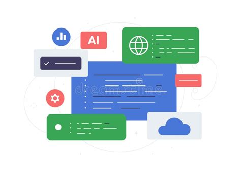 Programing And Comunnication Vector Stock Vector Illustration Of