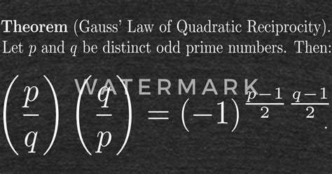 Gauss Law Of Quadratic Reciprocity White Text Unisex Tri Blend T Shirt Spreadshirt