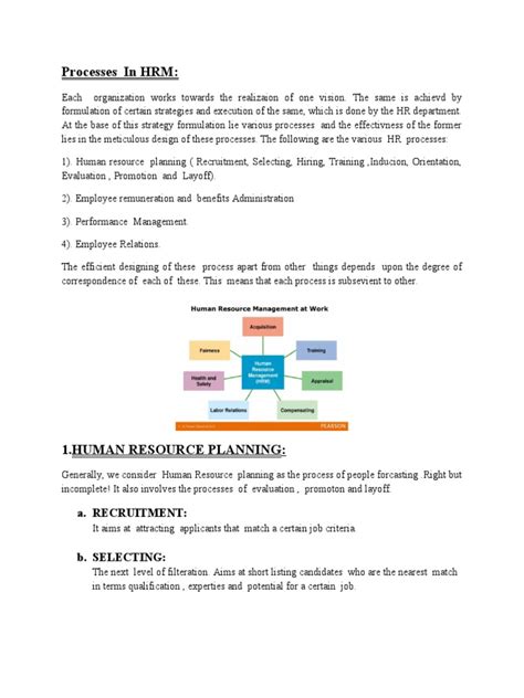 Key Human Resource Management Processes And The Role Of Social Capital Pdf Human Resource