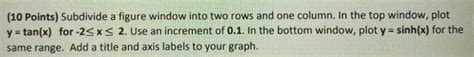 10 points subdivide a figure window into two rows