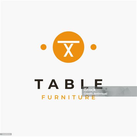 Inspirasi Desain Logo Tabel Sederhana Ilustrasi Stok Unduh Gambar