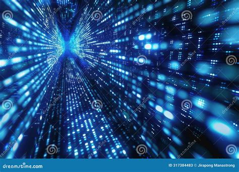Digital Data Stream Background With Binary Code The Flow Information Of Cyber Security