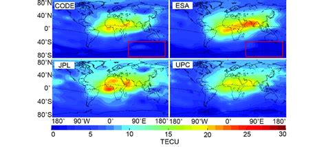 The Global Vtec Maps Of Different Iaac Gims On 1200 Doy 173 2008 Download Scientific