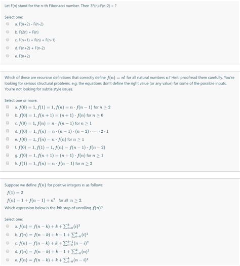 Solved Let Fn Stand For The N Th Fibonacci Number Then