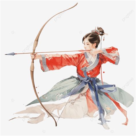 Korean Traditional Play A Girl Is Playing Arrow Throwing Female Girl