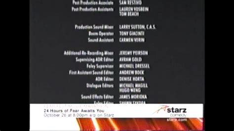 Scary Movie 4 2006 End Credits Starz Comedy 2007 Youtube