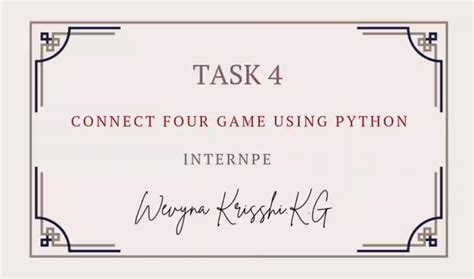 Wevyna Krisshi On Linkedin Internpe Pythoninternship Gamedevelopment Python Pygame