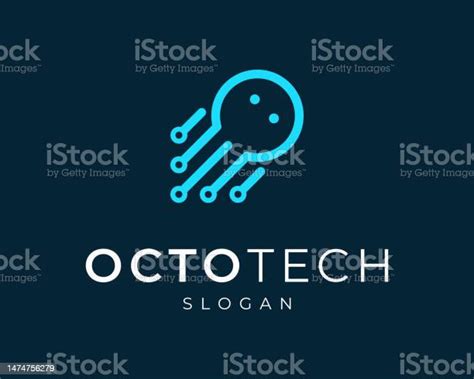 문어 오징어 촉수 기술 디지털 회로 전자 라인 현대 벡터 디자인 일러스트 레이 션 문어에 대한 스톡 벡터 아트 및 기타 이미지