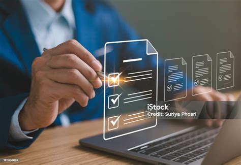 문서 체크리스트 관리 사업가 선택 체크 표시 시험 문제 신청 보고서 양식 파일 확인 품질 옵션 목록 계약 온라인 마케팅 기술 노트북으로 온라인 설문 조사 계약서에 대한 스톡