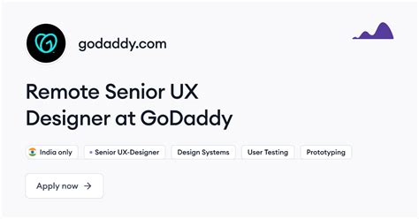Godaddy Hiring Senior Ux Designer • Remote Work From Home Himalayas