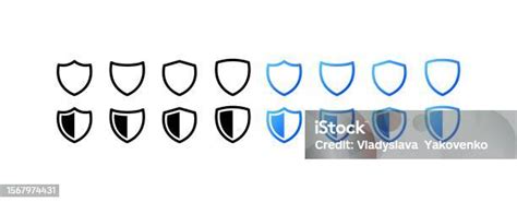 방패 플랫 컬러 보호 아이콘 보안 신뢰성 개인 정보 보호 익명 성 방화벽 안티 바이러스 면역 벡터 아이콘입니다 검사 보기에 대한 스톡 벡터 아트 및 기타 이미지 Istock