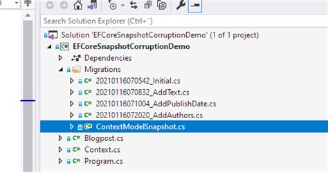 Mikael Eliasson Corrupted Model Snapshot In Ef Core And Broken Migrations