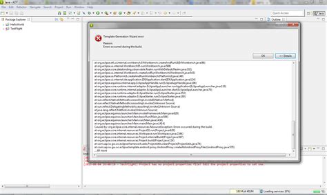 Sap Android Apps Not Able To Create Project Template Generation Wizard Error Stack Overflow