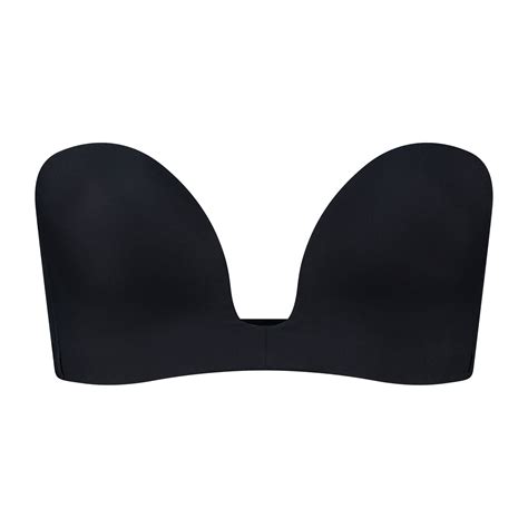 Deep Plunge Strapless Bra Black Bye Bra