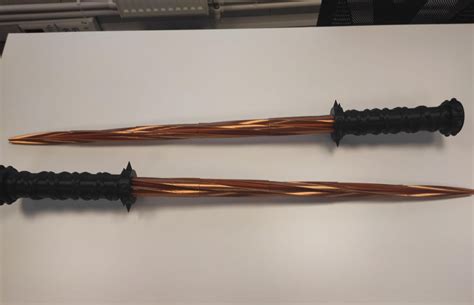🗡️ Collapsing Double Bladed Sword・ Stl File For 3d Printing・cults