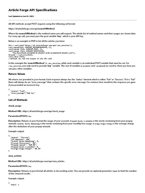 Article Forge Api Documentation New Pdf Parameter Computer