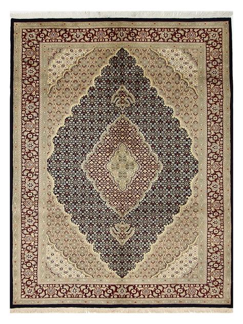 Pacific Tabriz Pk 17057 Navy Red Traditional Hand Knotted Rug Pacific