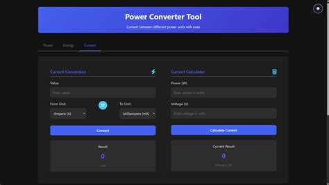 Power Converter Tool Using Html Css And Javascript With Source Code
