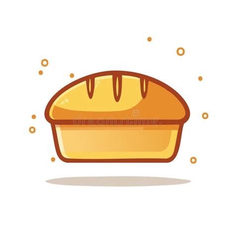 Freshly Baked Loaf Of Bread In A Baking Pan Bakery Illustration Stock