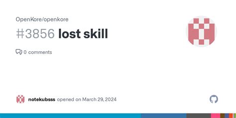 Lost Skill · Issue 3856 · Openkoreopenkore · Github