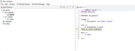 Tla Toolbox Module Text Editor Is Showing Stale Warning Referring To