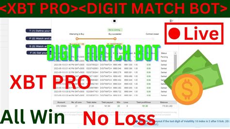 Digit Match Bot Zero Loss Binary Bot 03 09 23 Youtube